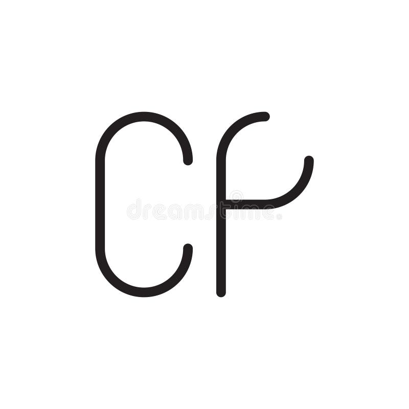 Cf Initial Letter Vector Logo Icon Stock Vector - Illustration of ...