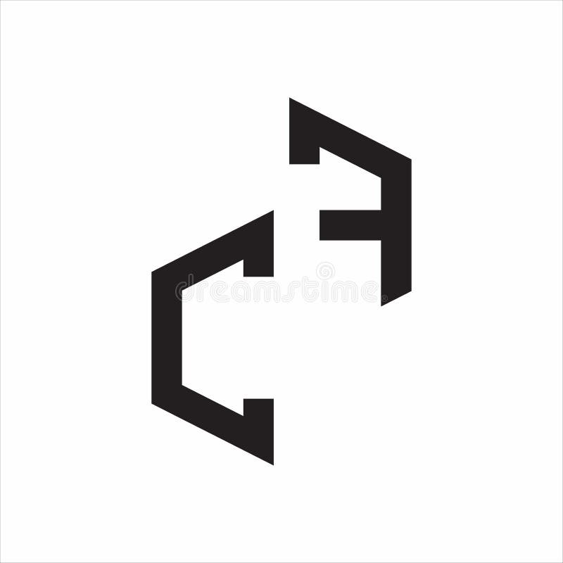 Initial Letters Logo Monogram with Up To Down Style Stock Illustration ...