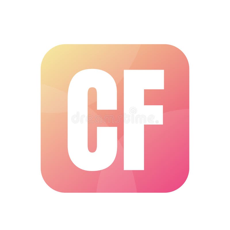 CF Letter Logo Design with Simple Style Stock Illustration ...