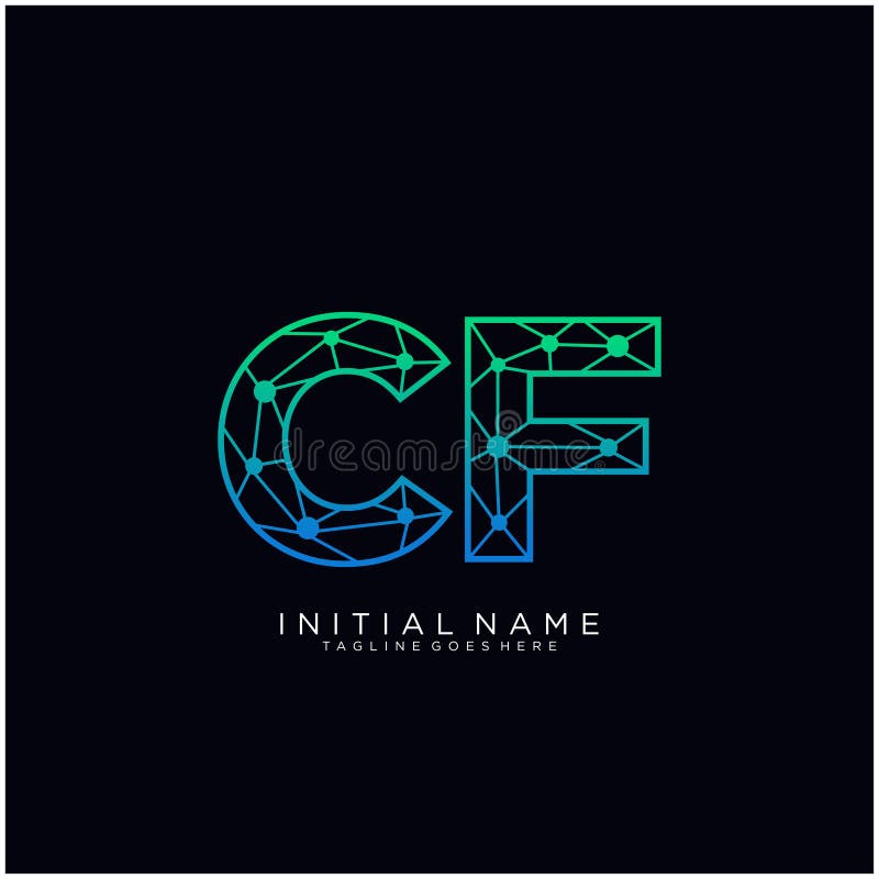 CF Letter Logo Icon Design Template Elements Stock Vector ...