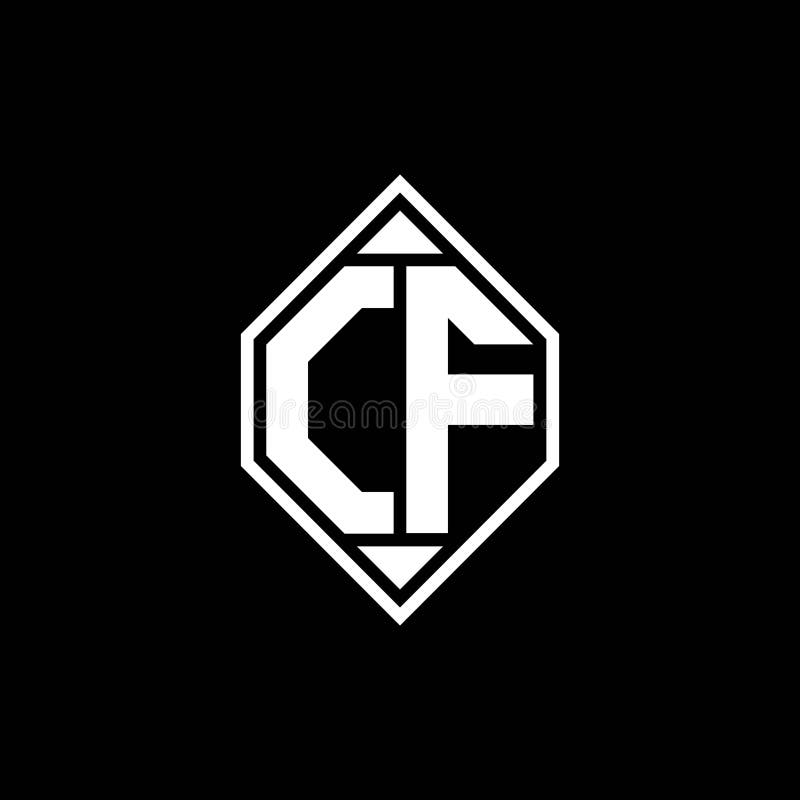 CF Logo Monogram Geometric Shield Shape Style Stock Vector ...