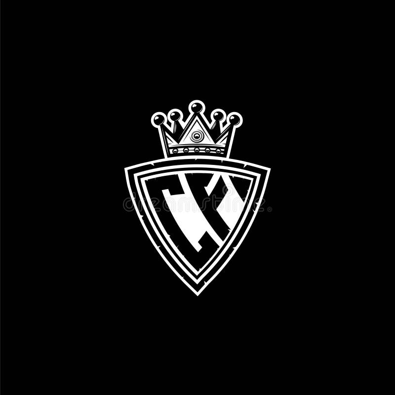 CF Logo Monogram Shield Crown Luxury Design Stock Vector - Illustration ...