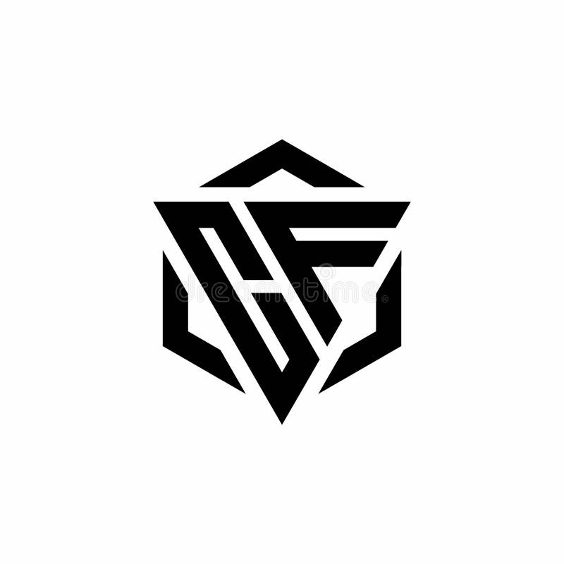 CF Logo Monogram with Triangle and Hexagon Modern Design Template Stock ...