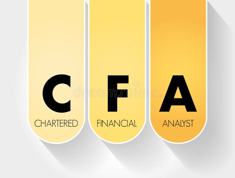 Cfa Chartered Financial Analysis Acronym Business Concept Backage ...