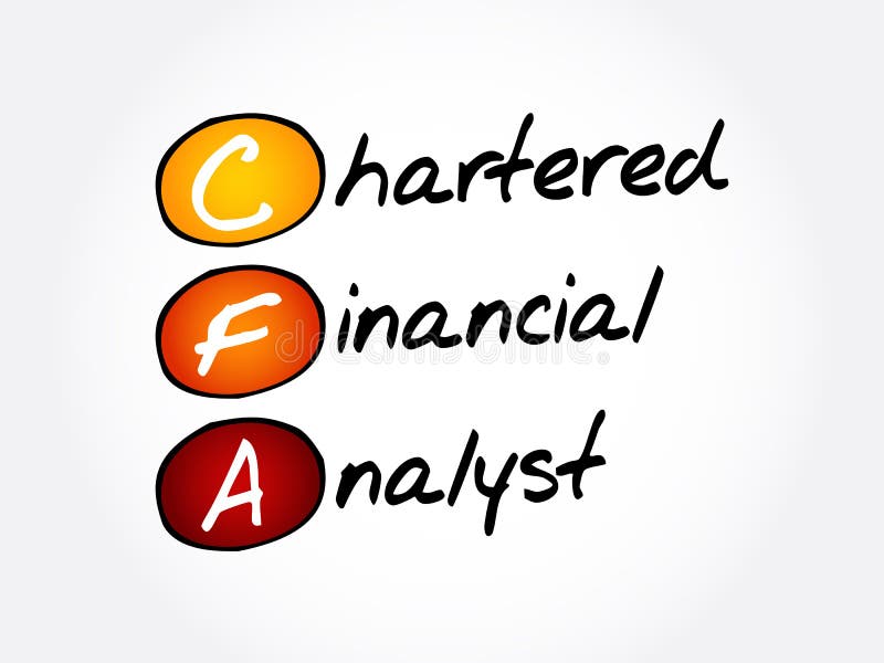 CFA - Chartered Financial Analyst Acronym Concept Stock Illustration ...