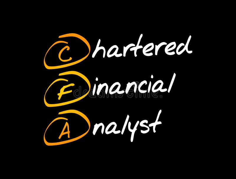 CFA - Chartered Financial Analyst Acronym Concept Stock Illustration ...