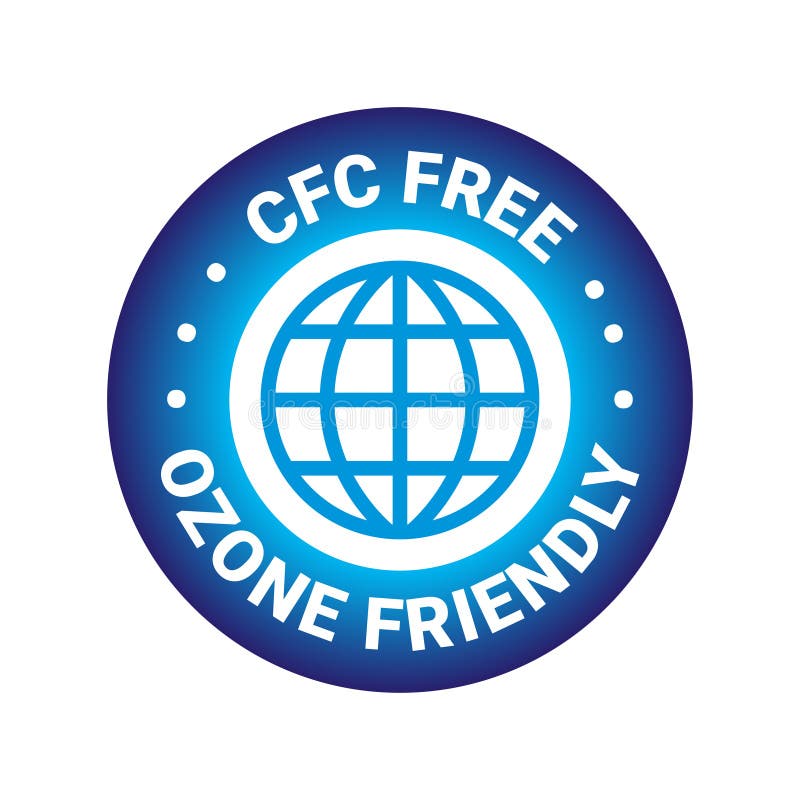 CFC Free, Ozone Friendly Vector Round Icon Badge Stock Vector ...