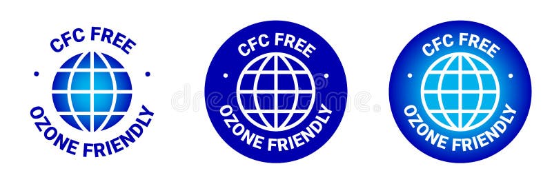 CFC Free, Ozone Friendly Vector Round Icon Badge Stock Vector ...
