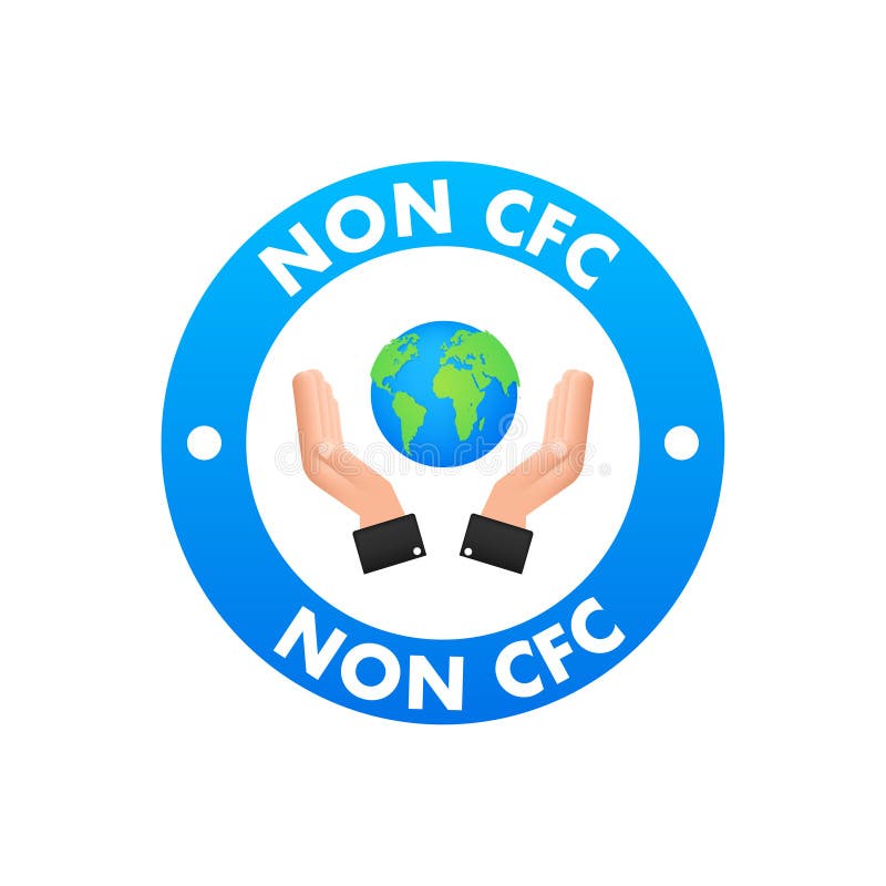 CFC Free Sign. Chlorofluorocarbons or Freon. Vector Illustration. Stock ...