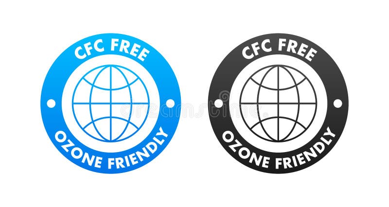 CFC Free Sign. Chlorofluorocarbons or Freon. Vector Illustration. Stock ...
