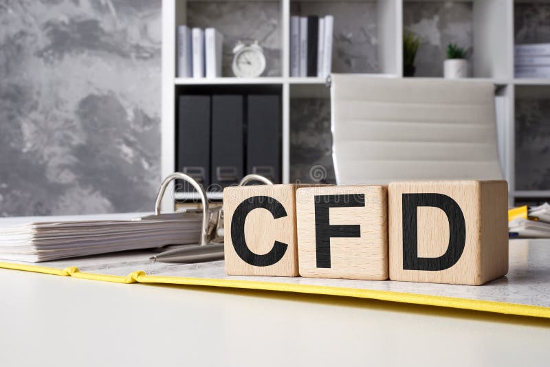 CFD Contract for Difference. Open Folder with Documents and Cubes Stock ...