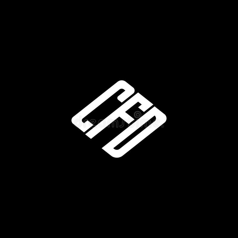CFD Letter Logo Design on Black Background Stock Illustration ...