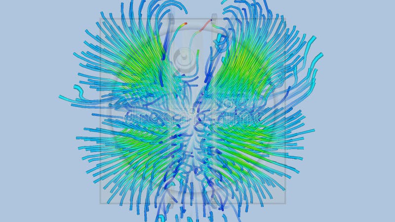 CFD Simulation - Fan Blade Airflow Simulation Stock Footage - Video of ...