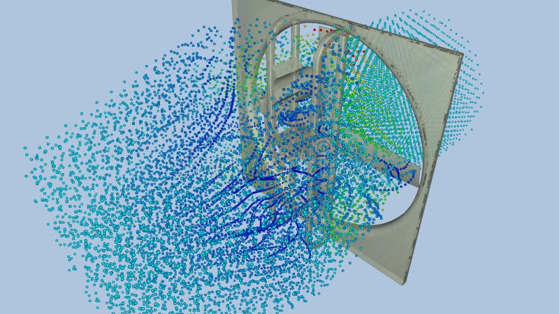 CFD Simulation - Fan Blade Airflow Simulation Stock Video - Video of ...