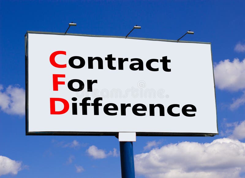CFD Symbol. Concept Words CFD Contract of Difference on Beautiful Big ...