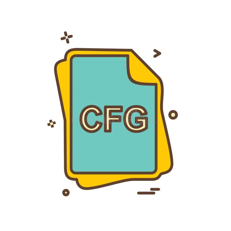 CFG File Type Icon Design Vector Stock Vector - Illustration of ...