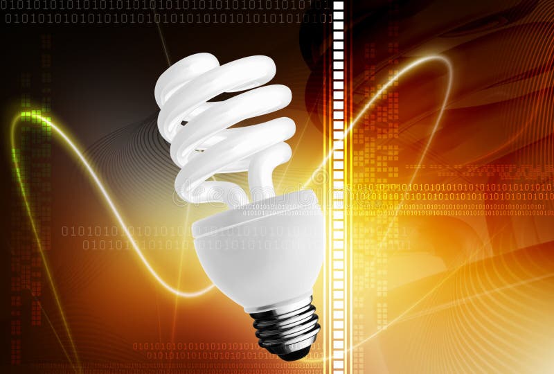 CFL light stock illustration. Illustration of bulb, background - 7126867