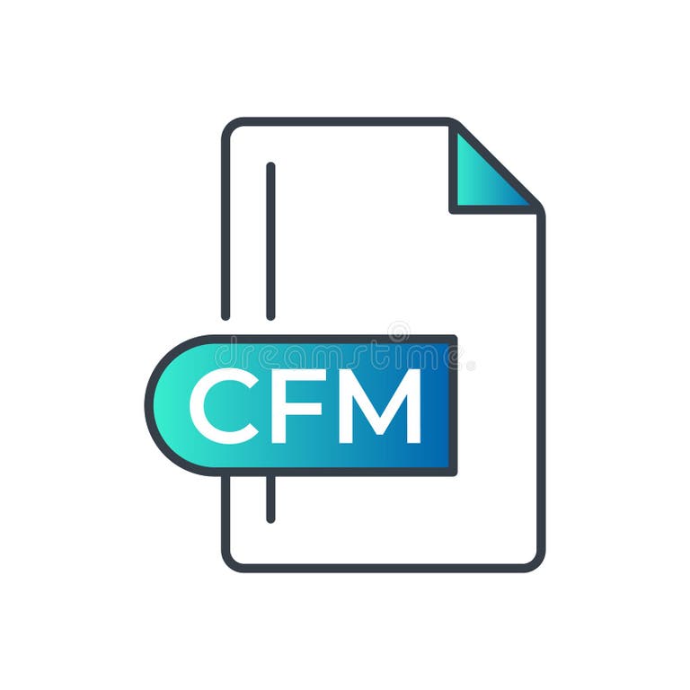 CFM File Format Icon. CFM Extension Gradiant Icon Stock Vector ...
