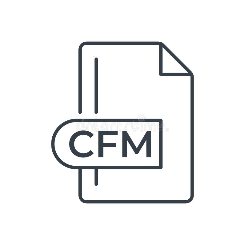 CFM File Format Icon. CFM Extension Line Icon Stock Vector ...
