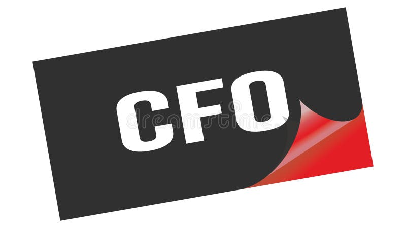 CFO Text on Black Red Sticker Stamp Stock Illustration - Illustration ...