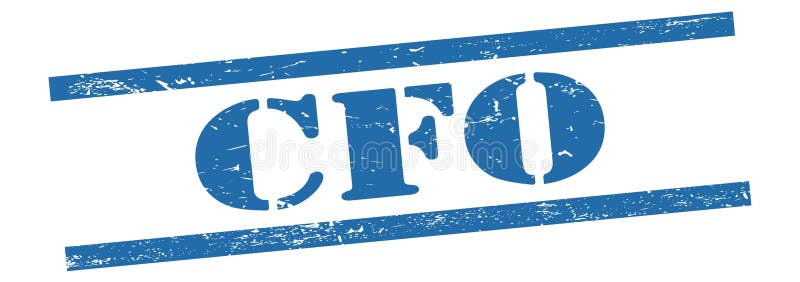 CFO Text on Blue Grungy Lines Stamp Stock Illustration - Illustration ...