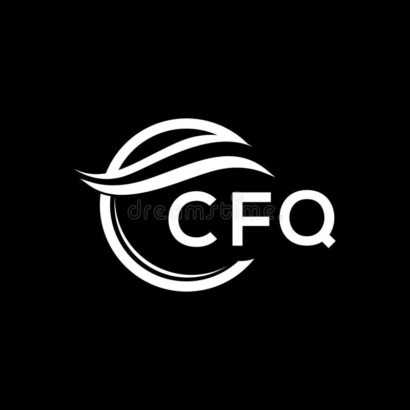 CFQ Letter Logo Design on Black Background. CFQ Creative Circle Letter ...