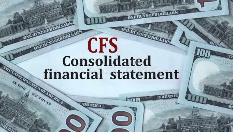 CFS - Acronym on the Background of Cash Dollar Bills Stock Image ...