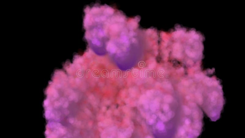 Cg Animation of Color Smoke Explosion on Black . Stock Video - Video of ...