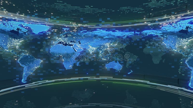 World Map CG Animation stock footage. Video of news - 304954060