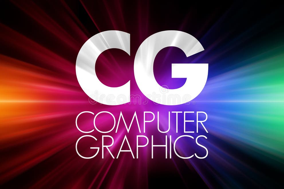 CG - Computer Graphics Acronym, Technology Concept Background Stock ...