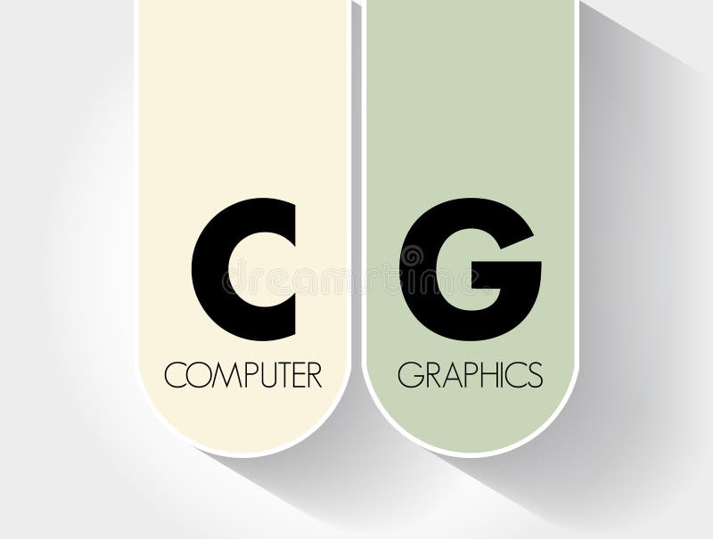 CG - Computer Graphics Acronym, Technology Concept Background Stock ...