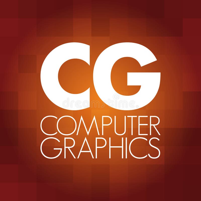 CG - Computer Graphics Acronym, Technology Concept Background Stock ...