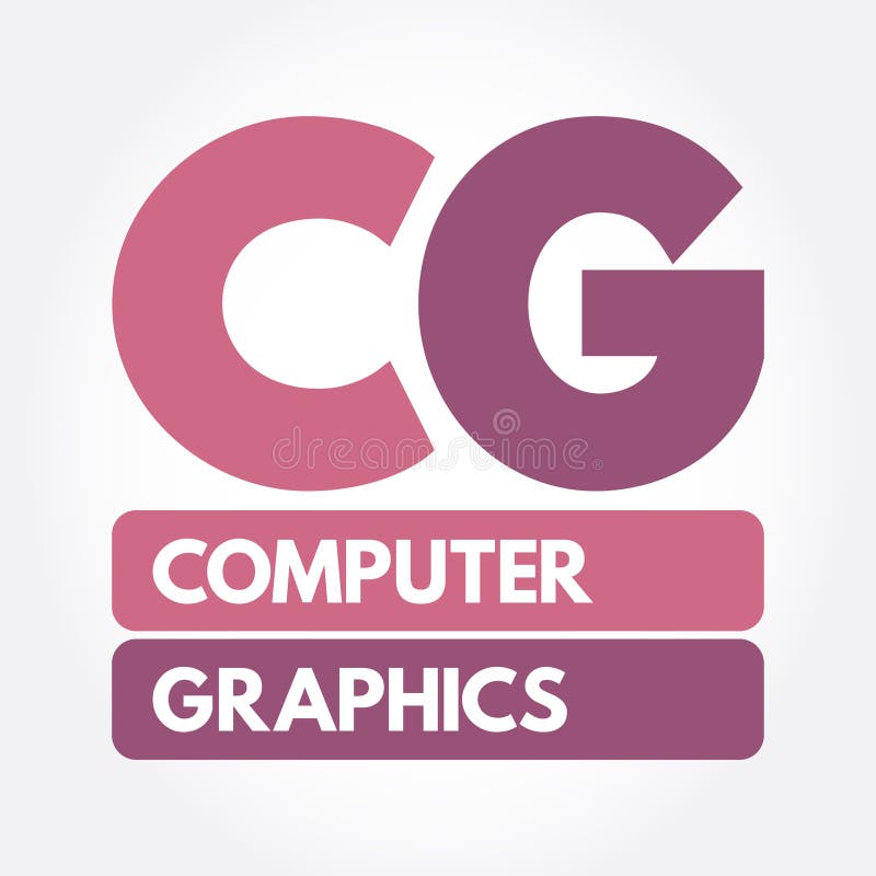 CG - Computer Graphics Acronym, Technology Concept Background Stock ...