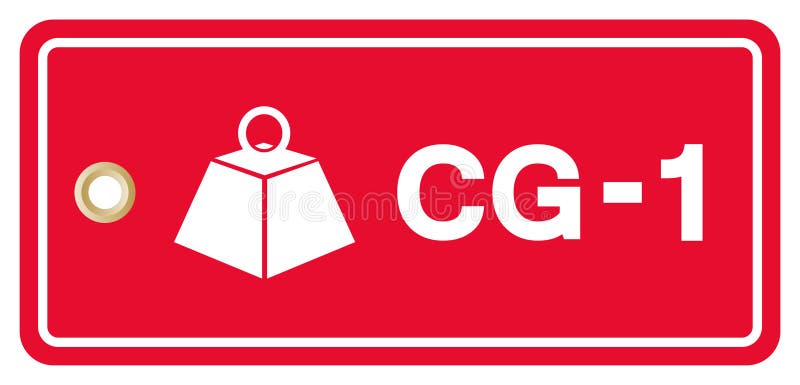 CG-1 Control Gravity Tag Label Symbol Sign, Vector Illustration ...