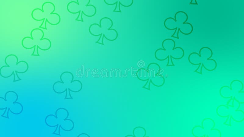 CG Image of Green and Cyan Background Including Clover Shaped Object ...