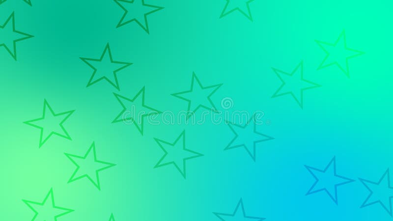 CG Image of Green and Cyan Background Including Star Shaped Object ...