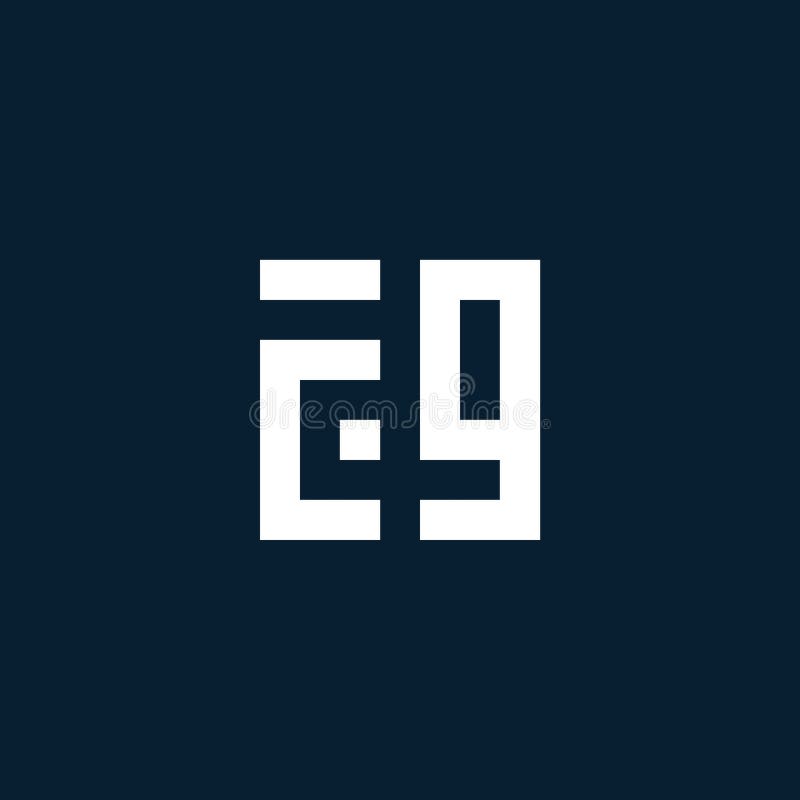 CG Initial Monogram Logo with Geometric Style Stock Illustration ...