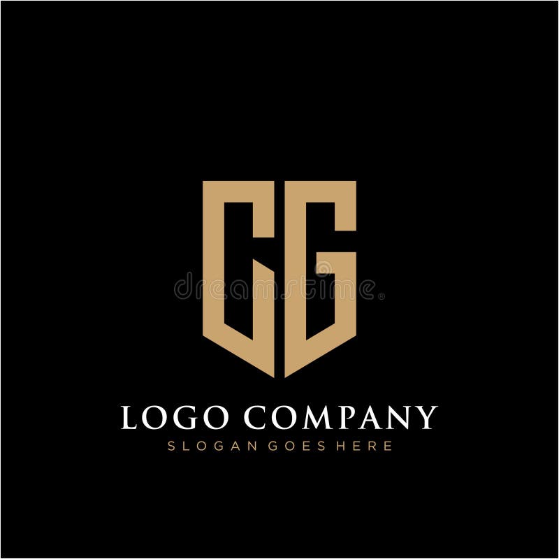 Cg Letter Logo Icon Design Template Elements Stock Vector