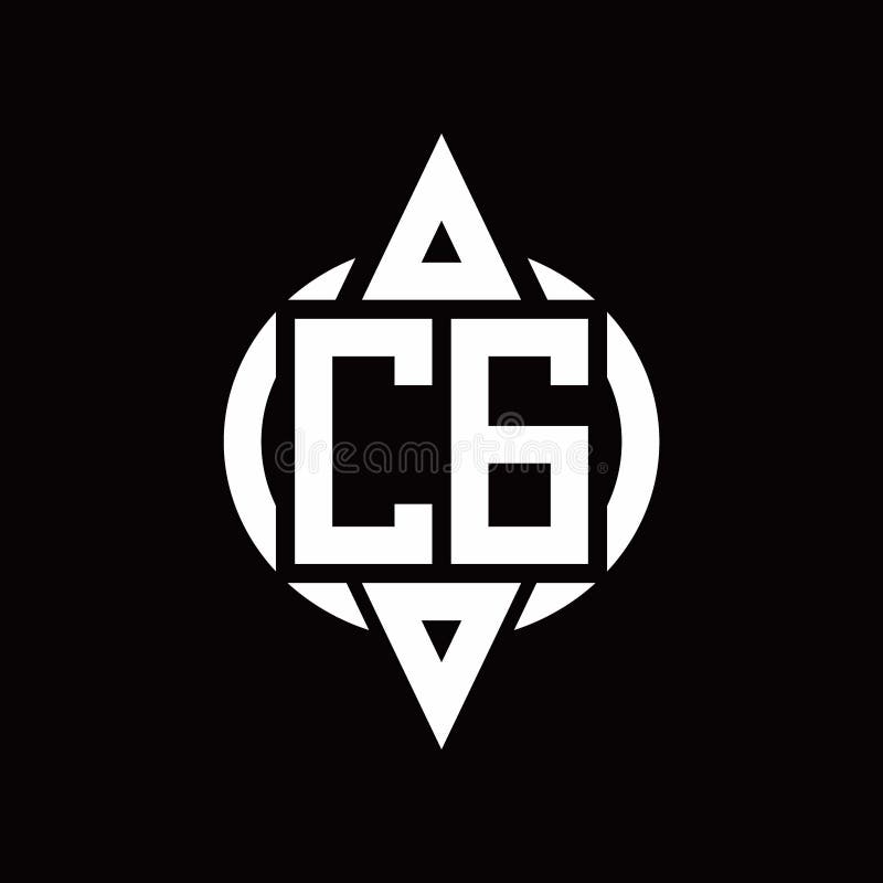 Logo with Circle Rounded Combine Triangle Top and Bottom Side Design ...