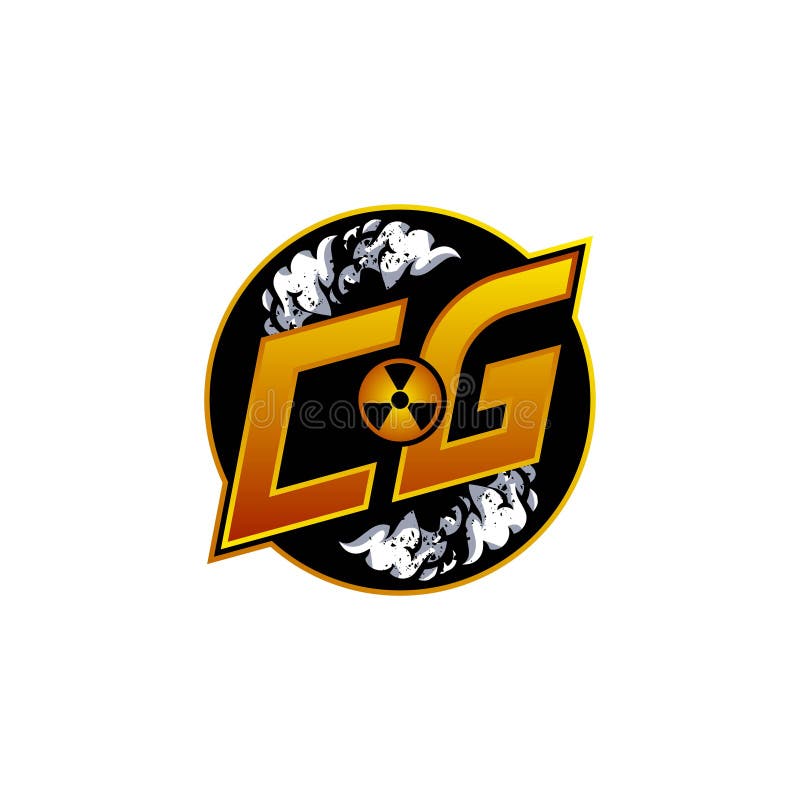 CG Logo Monogram ESport Gaming with Gas Shape Design Stock Vector ...