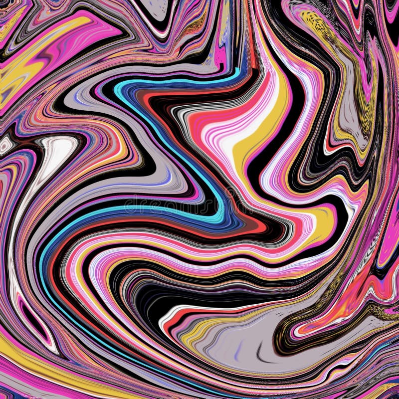 Cg Non-ai Abstract Psychedelic Swirl Pattern Illustration Stock ...