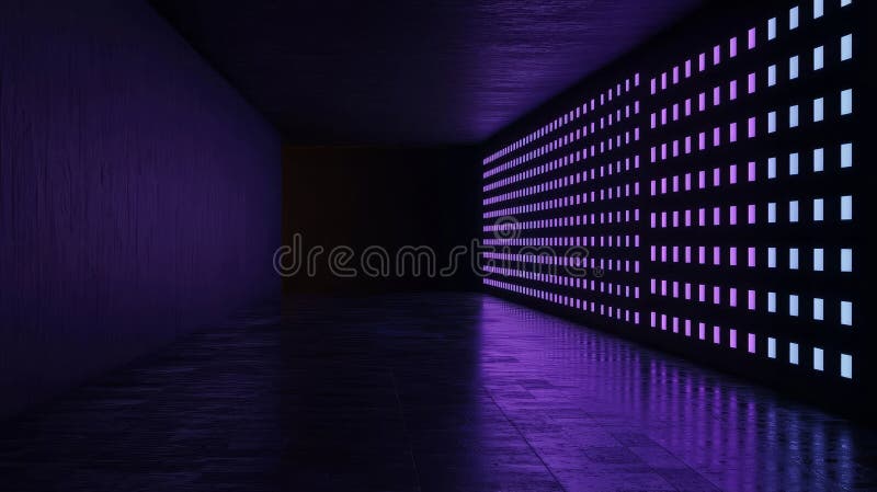 CG Render with Abstract Futuristic Ultraviolet Background and Glowing ...