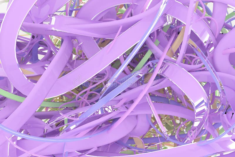 CGI Composition, Bunch of Messy String, Geometric for Design Texture ...