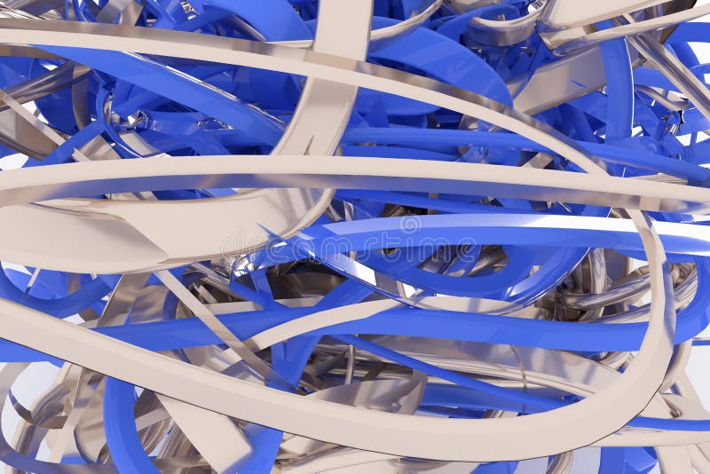 CGI Composition, Bunch of Messy String, Geometric for Design Texture ...