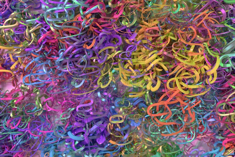 CGI Composition, Messy String, Geometric for Design Texture, Background ...