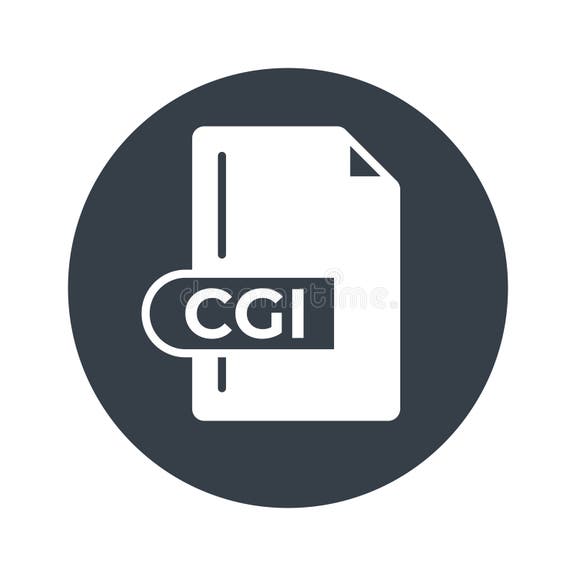 CGI File Format Icon. CGI Extension Filled Icon Stock Vector ...