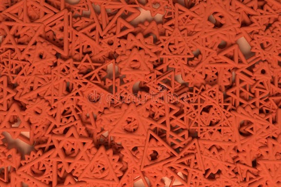 CGI Geometric, Bunch of Triangle & Star, View from Top for Design ...