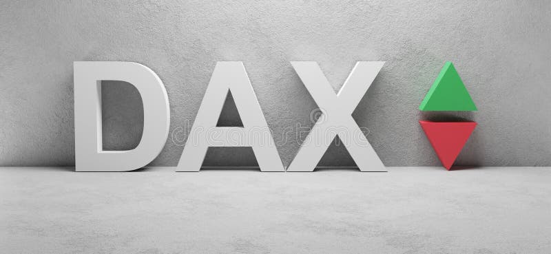 Cgi Render Illustration of the White Word DAX Infront of a White ...