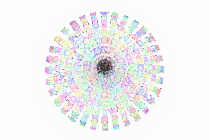 CGI Typography, Made Up from Alphabetic Character, Sphere or Planet for ...