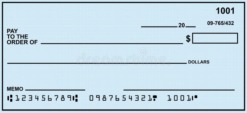 Chèque à ordre vide image stock. Image du côté, bancaire - 50193269